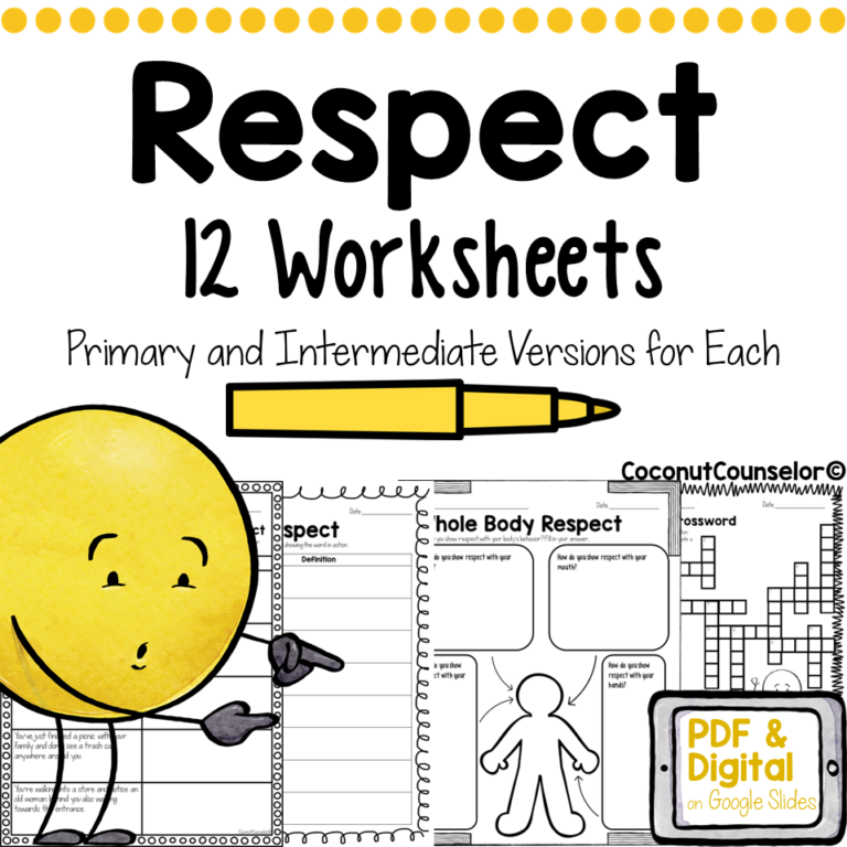 Respect Worksheet Set of 12 | Made By Teachers