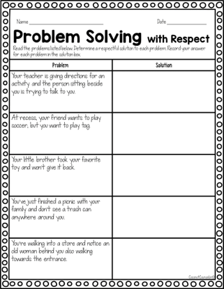 Respect Worksheet Set of 12 | Made By Teachers