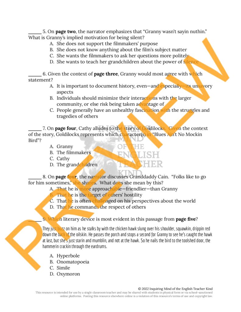 Short Stories by Toni Cade Bambara - Quiz and Close Reading Bundle ...