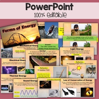 Energy Unit – Mechanical, Electrical, Light, Thermal, Sound, Reflection ...