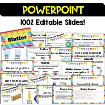 States of Matter & Physical and Chemical Changes Science Unit /Distance ...