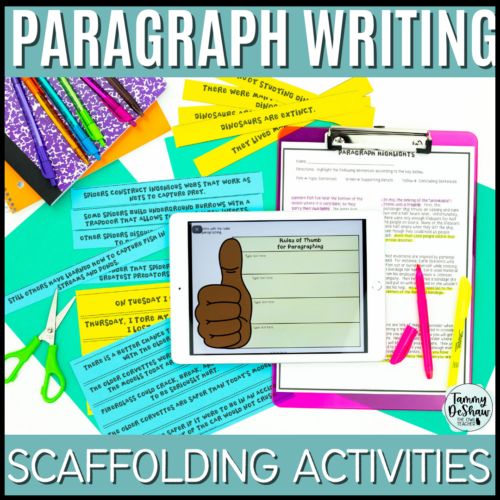 Paragraph Writing How to Write a Paragraph Scaffolding Activity | Made ...