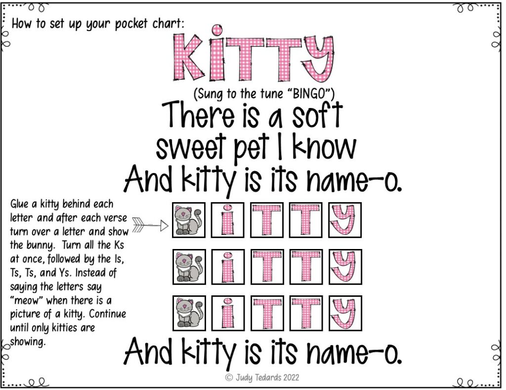 KITTY {Pocket Chart Song} | Made By Teachers