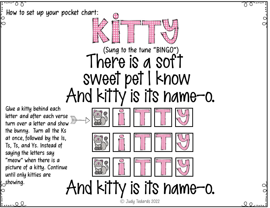KITTY {Pocket Chart Song} | Made By Teachers