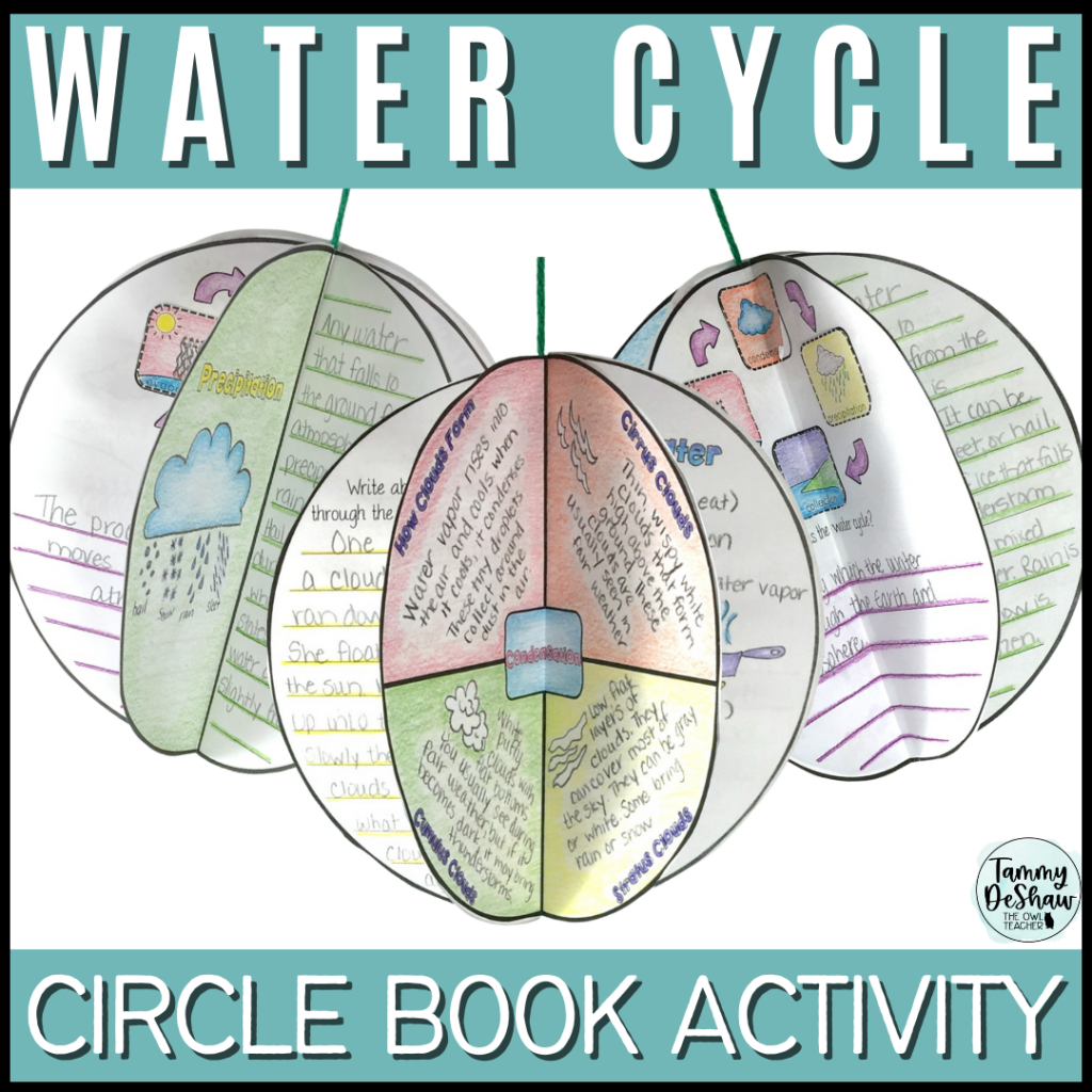 Water Cycle Activity Circle Book Weather Activity Worksheets | Made By ...
