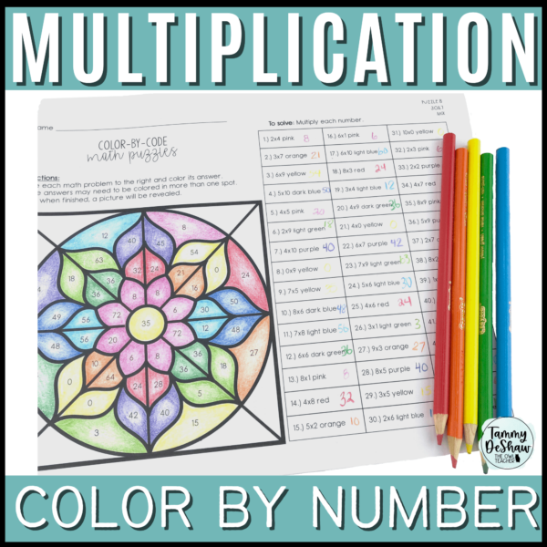 Multiplication Color By Number Multiplication Fact Fluency Activity ...