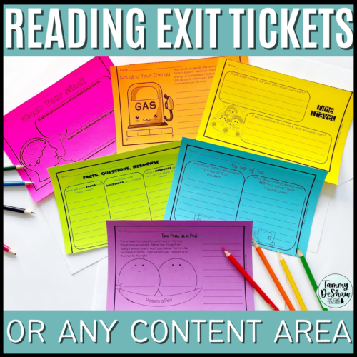 Reading Exit Tickets Exit Slips for Ticket Out The Door | Made By Teachers