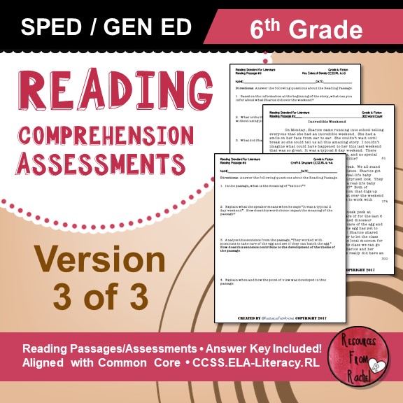 Reading Comprehension Assessments 4th grade volume 2 | Made By Teachers