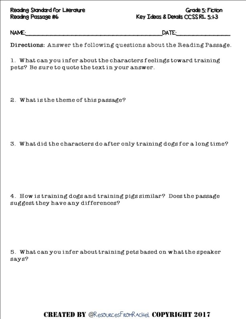 Reading Comprehension Assessment 5th grade volume 2 - Made By Teachers