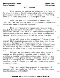 Reading Comprehension Assessments 4th grade volume 1 | Made By Teachers