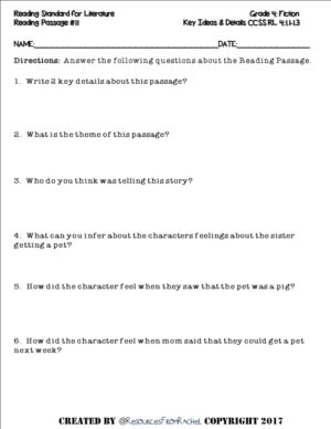 Reading Comprehension Assessments 4th grade volume 3 | Made By Teachers