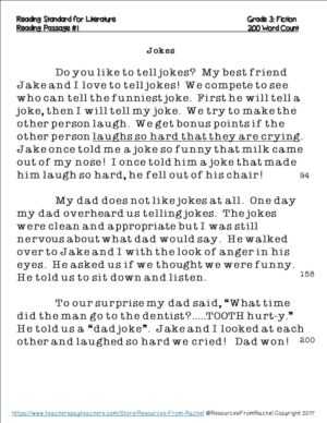 Reading Comprehension Assessments 3rd grade volume 1 | Made By Teachers