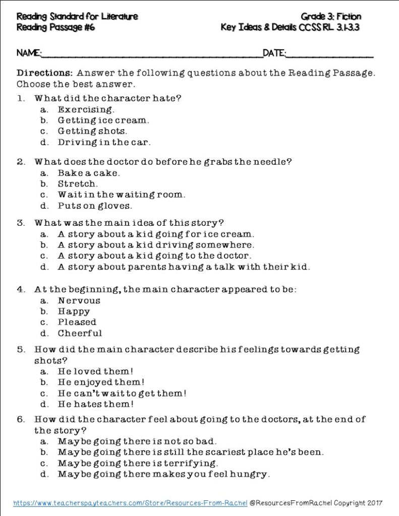 Reading Comprehension Assessments 3rd grade volume 2 - Made By Teachers