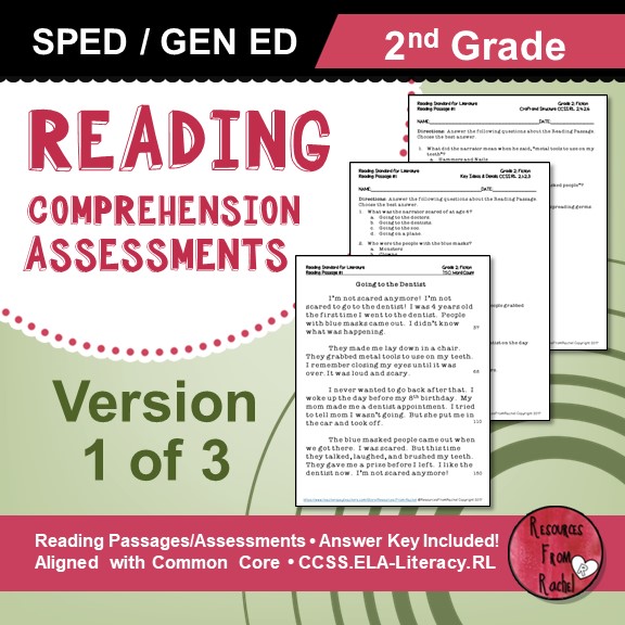 Reading Comprehension Assessments 4th grade volume 2 | Made By Teachers