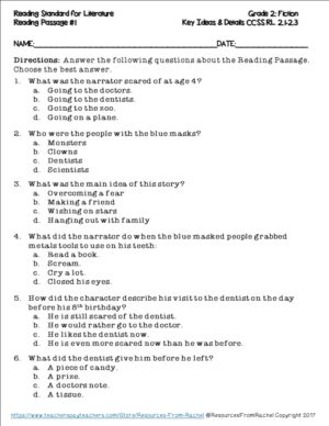 Reading Comprehension Assessments 2nd grade volume 1 - Made By Teachers