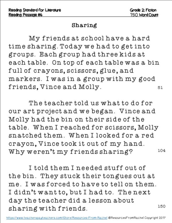 Reading Comprehension Assessments 2nd grade volume 2 - Made By Teachers