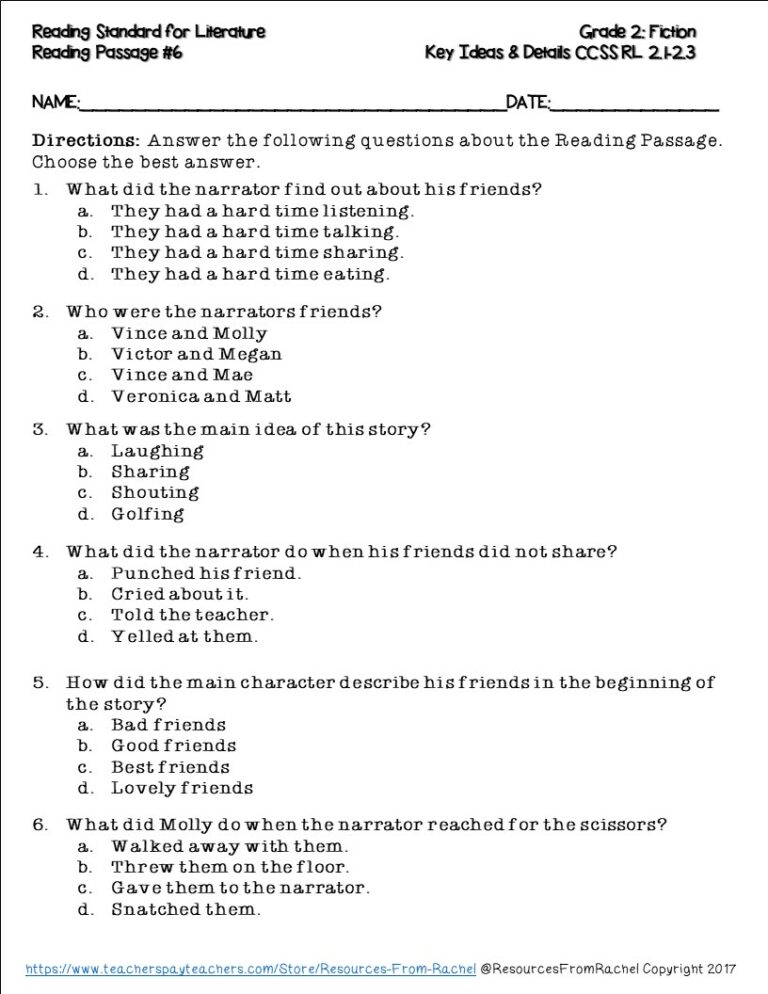 Reading Comprehension Assessments 2nd grade volume 2 | Made By Teachers