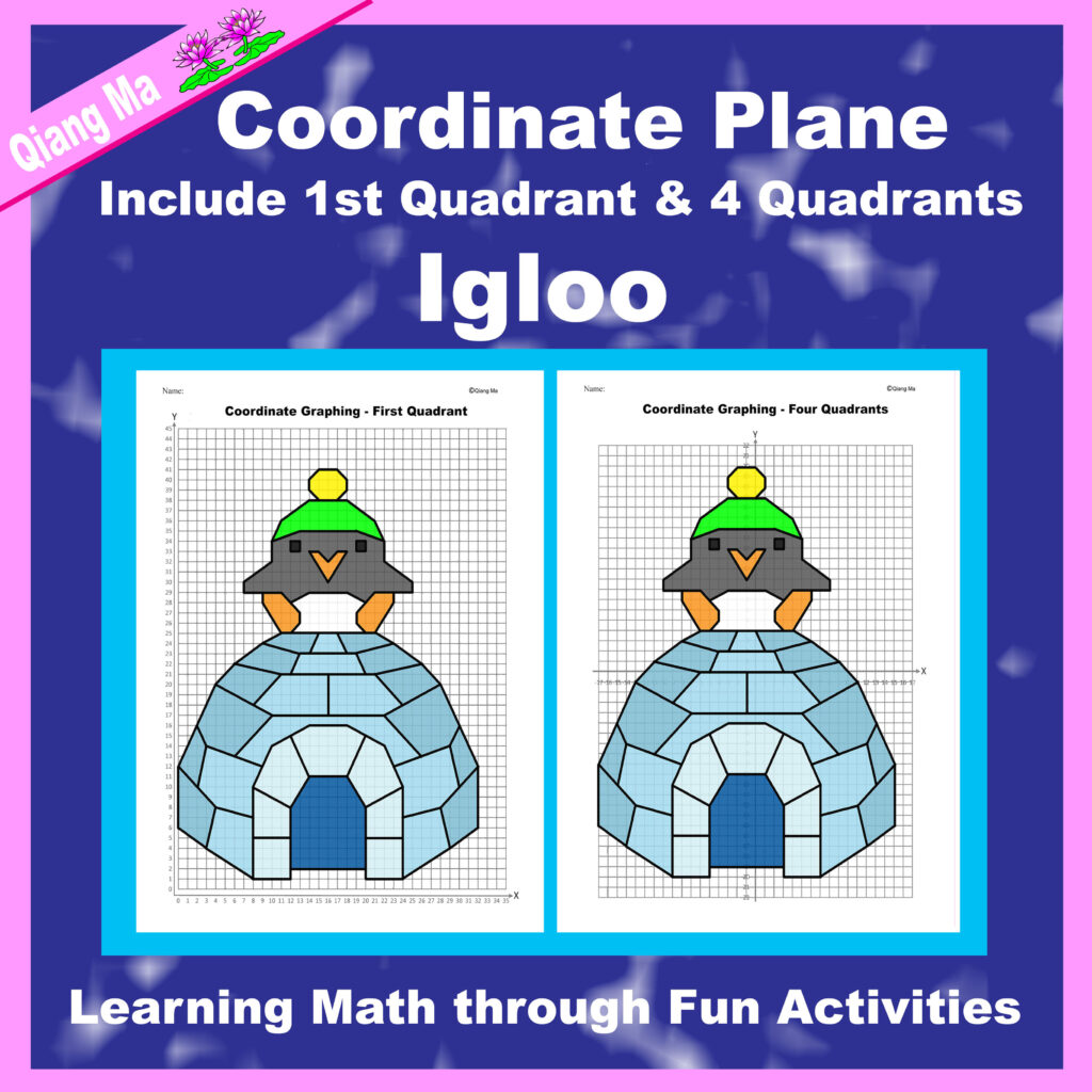 Winter Coordinate Plane Graphing Picture: Winter Bundle 4 in 1 | Made ...