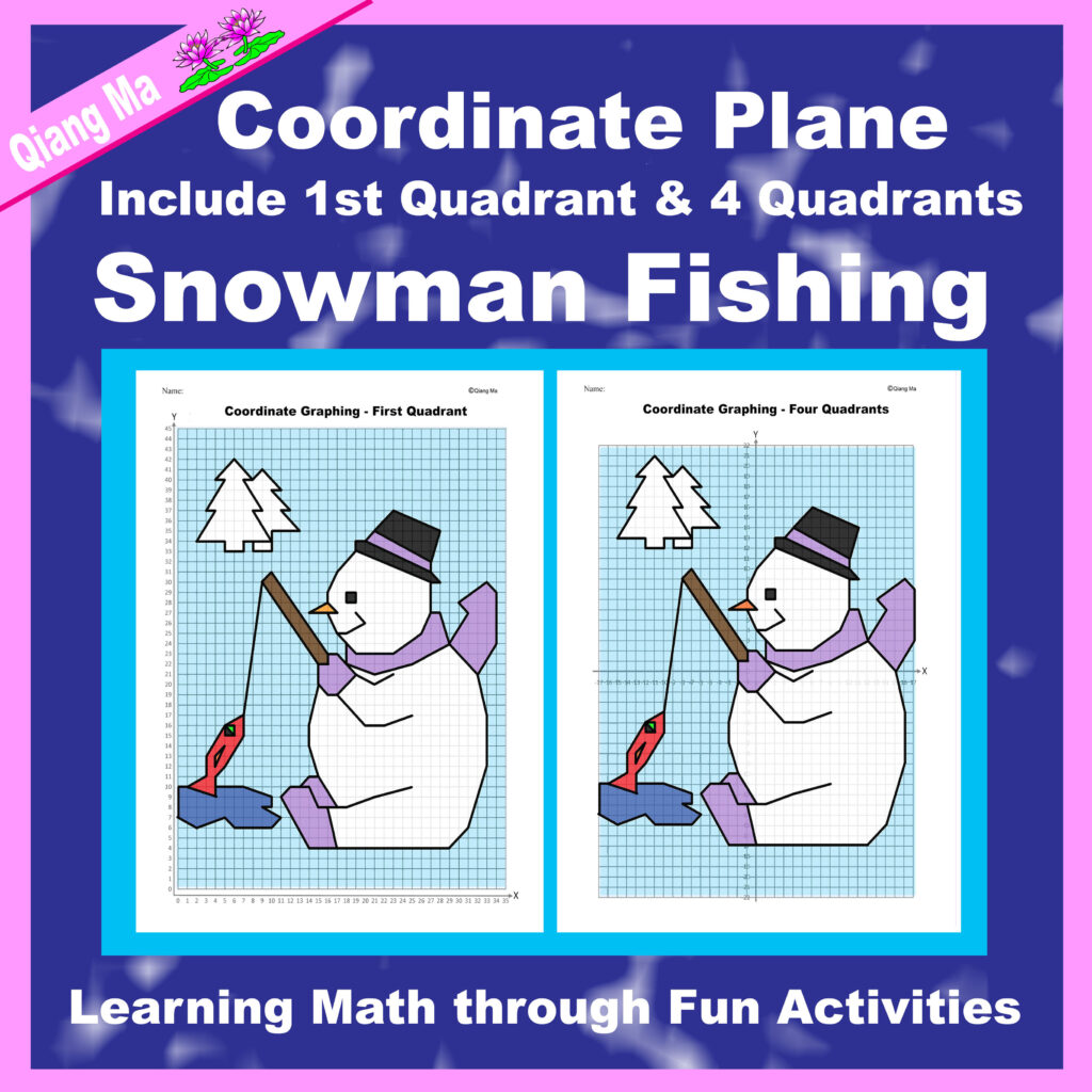 Winter Coordinate Plane Graphing Picture: Winter Bundle 4 in 1 | Made ...