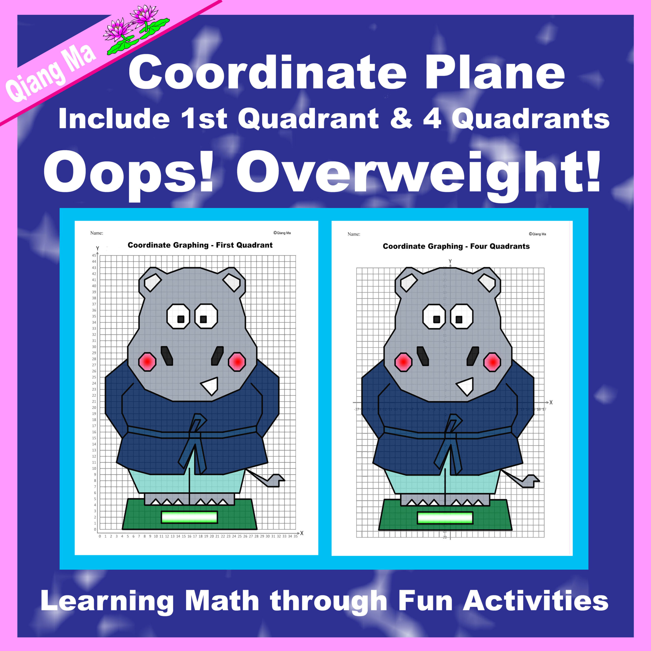 Mother's Day Coordinate Plane Graphing Picture: Super Mom | Made By ...