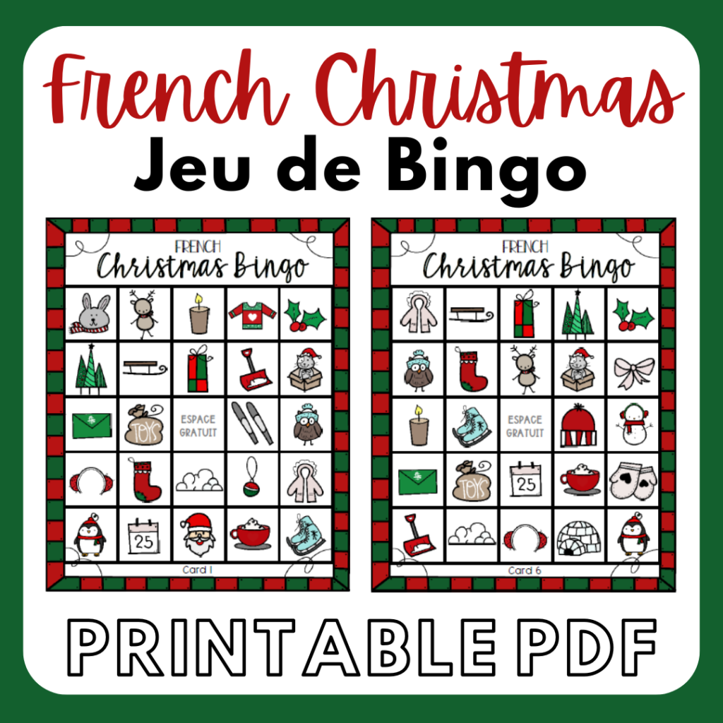 FRENCH Christmas Jeu de BINGO [With 32 different cards & Calling Cards ...