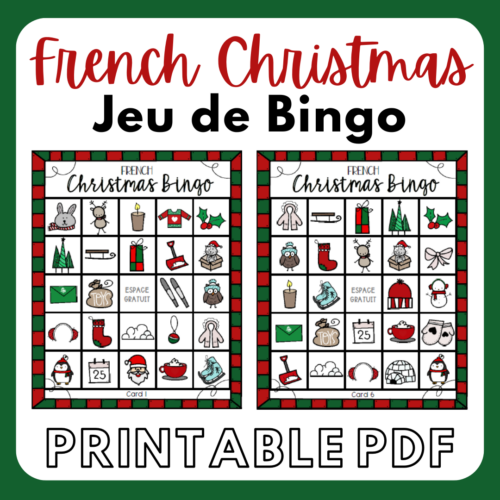 FRENCH Christmas Jeu de BINGO [With 32 different cards & Calling Cards ...