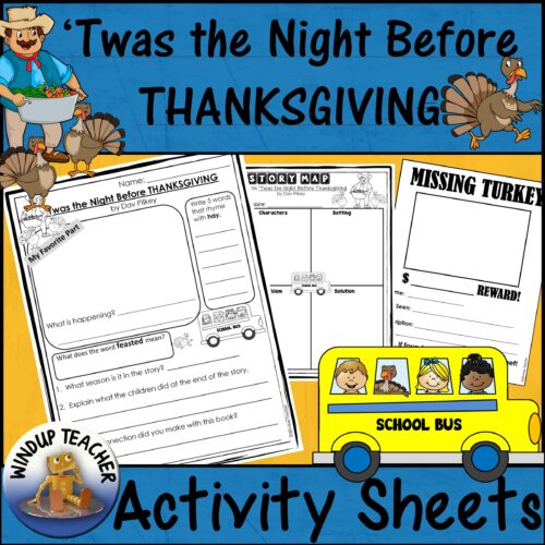 'Twas the Night Before Thanksgiving Activity Sheets | Made By Teachers