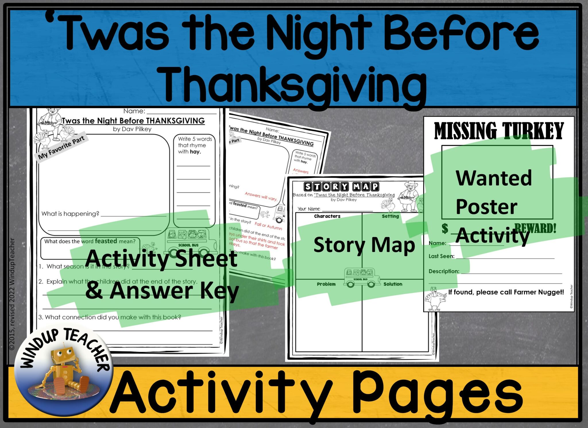 'Twas the Night Before Thanksgiving Activity Sheets | Made By Teachers