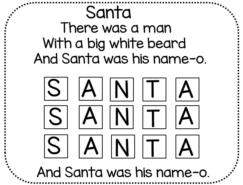 SANTA {Pocket Chart Song} | Made By Teachers