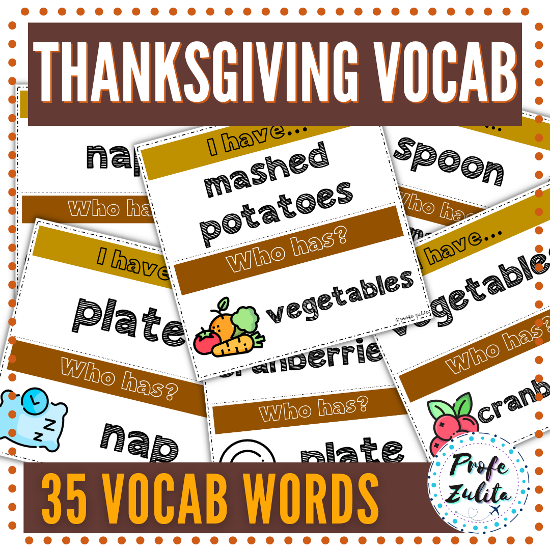 Thanksgiving Vocab I have, who has game? Elementary / Newcomer | Made ...