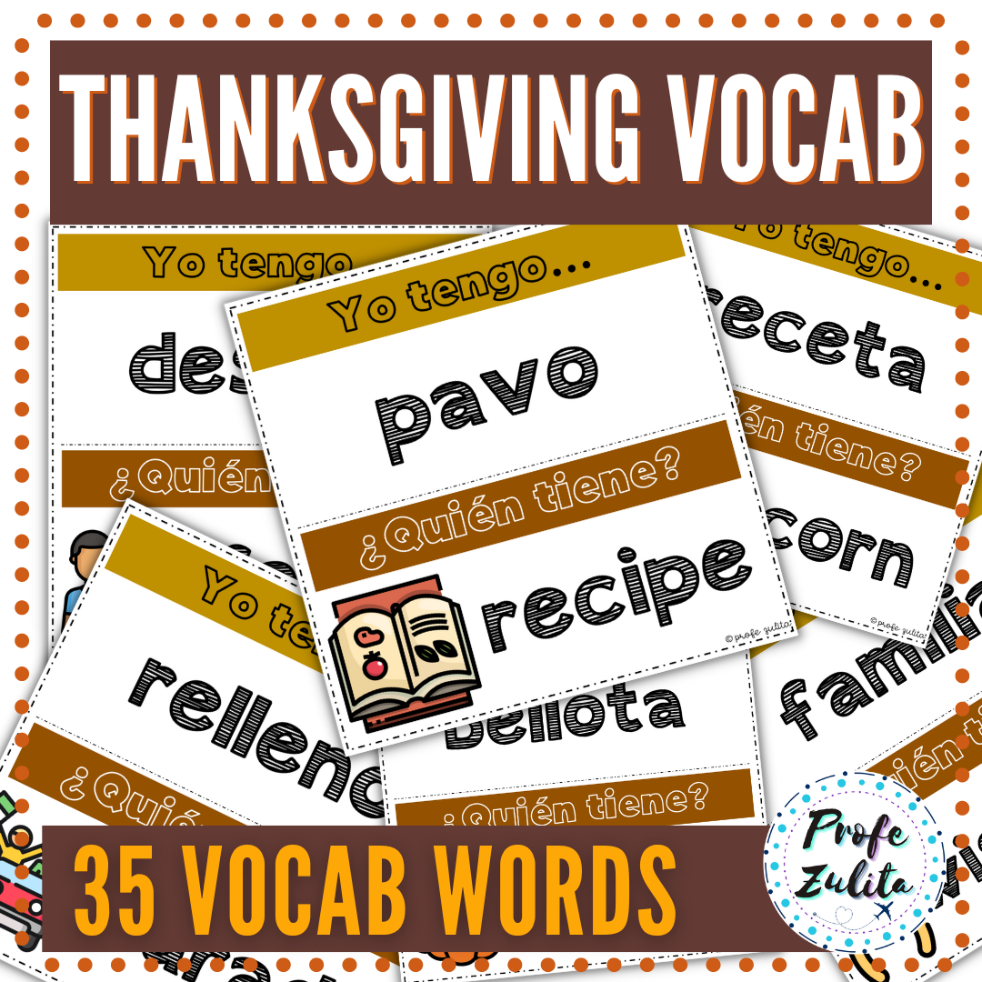 Thanksgiving Spanish Game - Yo Tengo quién tiene | Made By Teachers