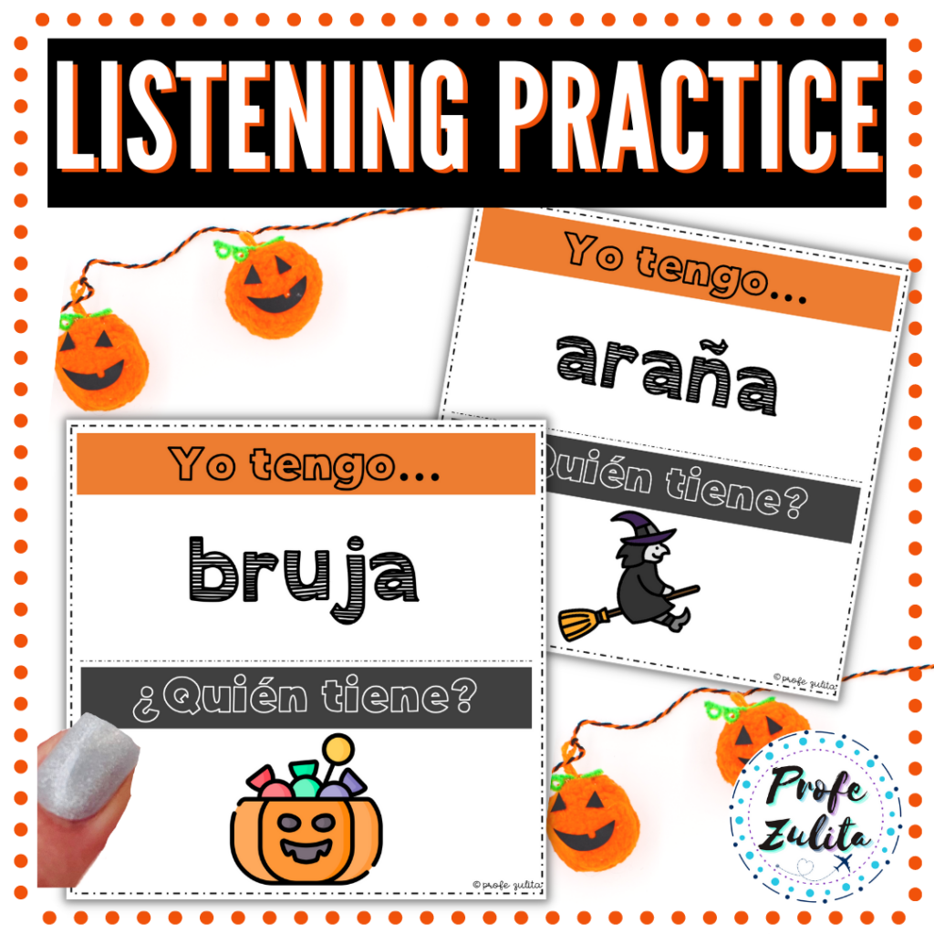 Halloween Spanish Vocab Yo tengo, quien tiene game Noche de Brujas ...