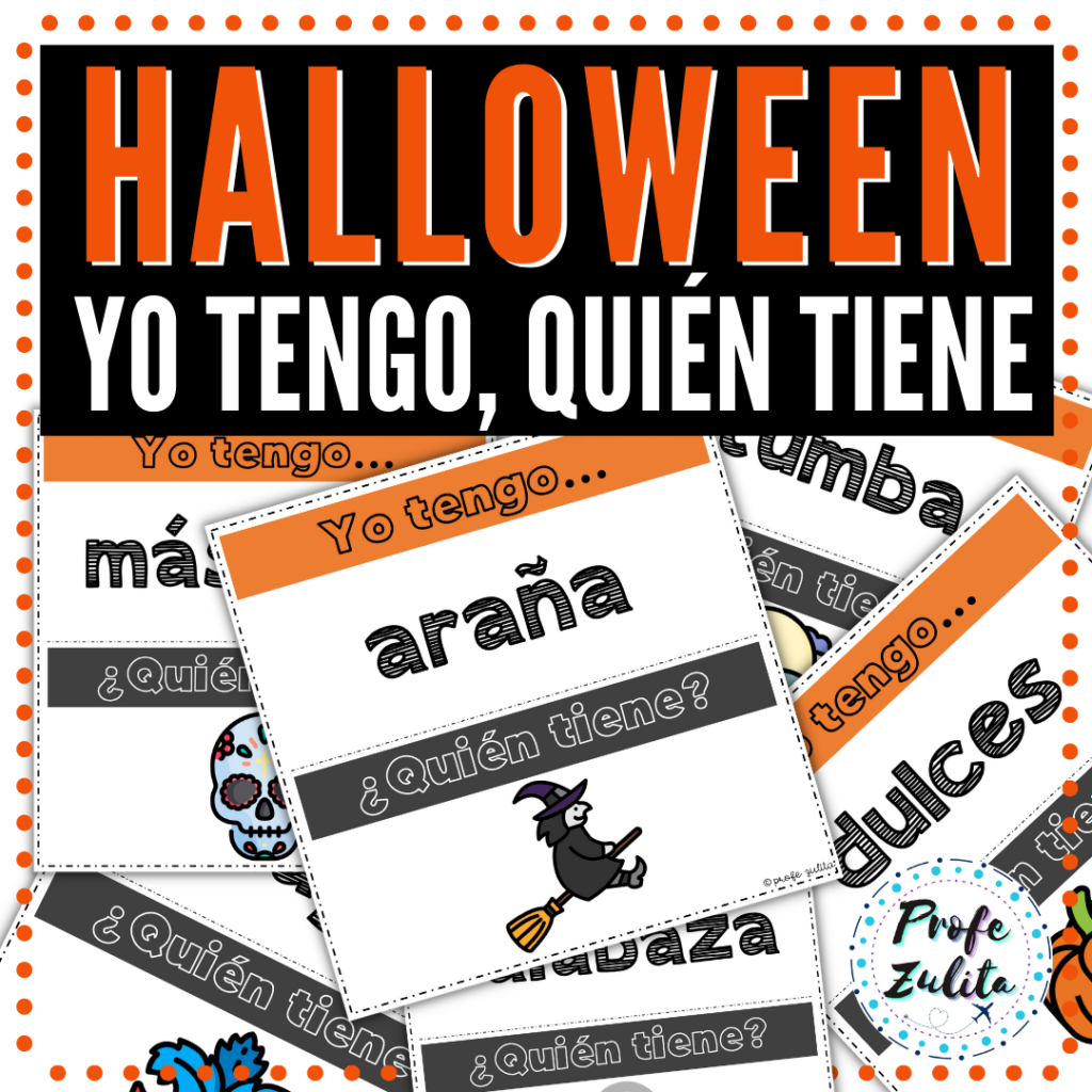 Halloween Spanish Vocab Yo tengo, quien tiene game Noche de Brujas ...