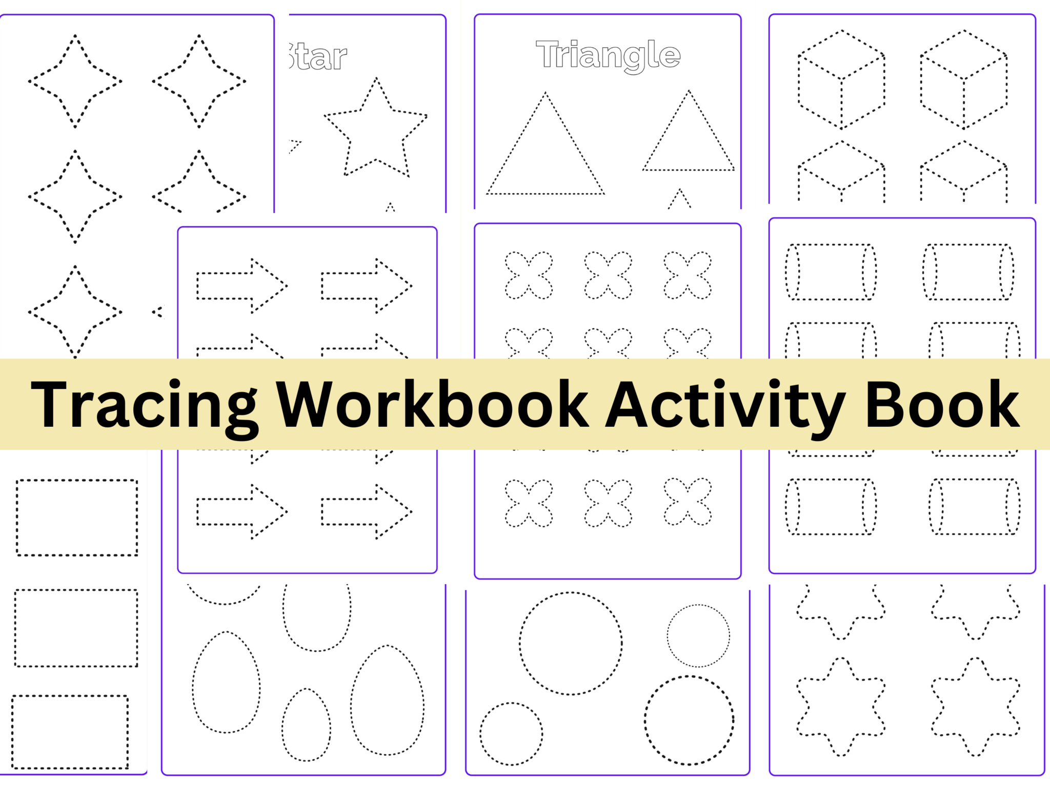 Kids Tracing Workbook Activity book shapes and lines | Made By Teachers
