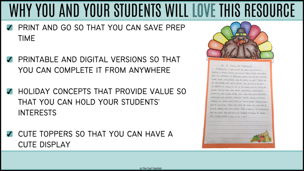 Thanksgiving Persuasive Writing Activity | Made By Teachers