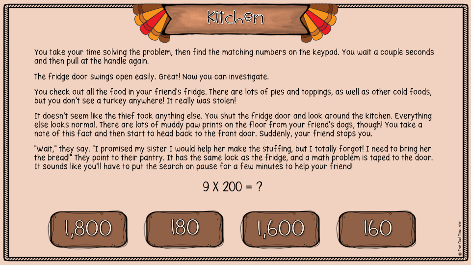 Thanksgiving Multiplication Practice Digital Math Game | Made By Teachers