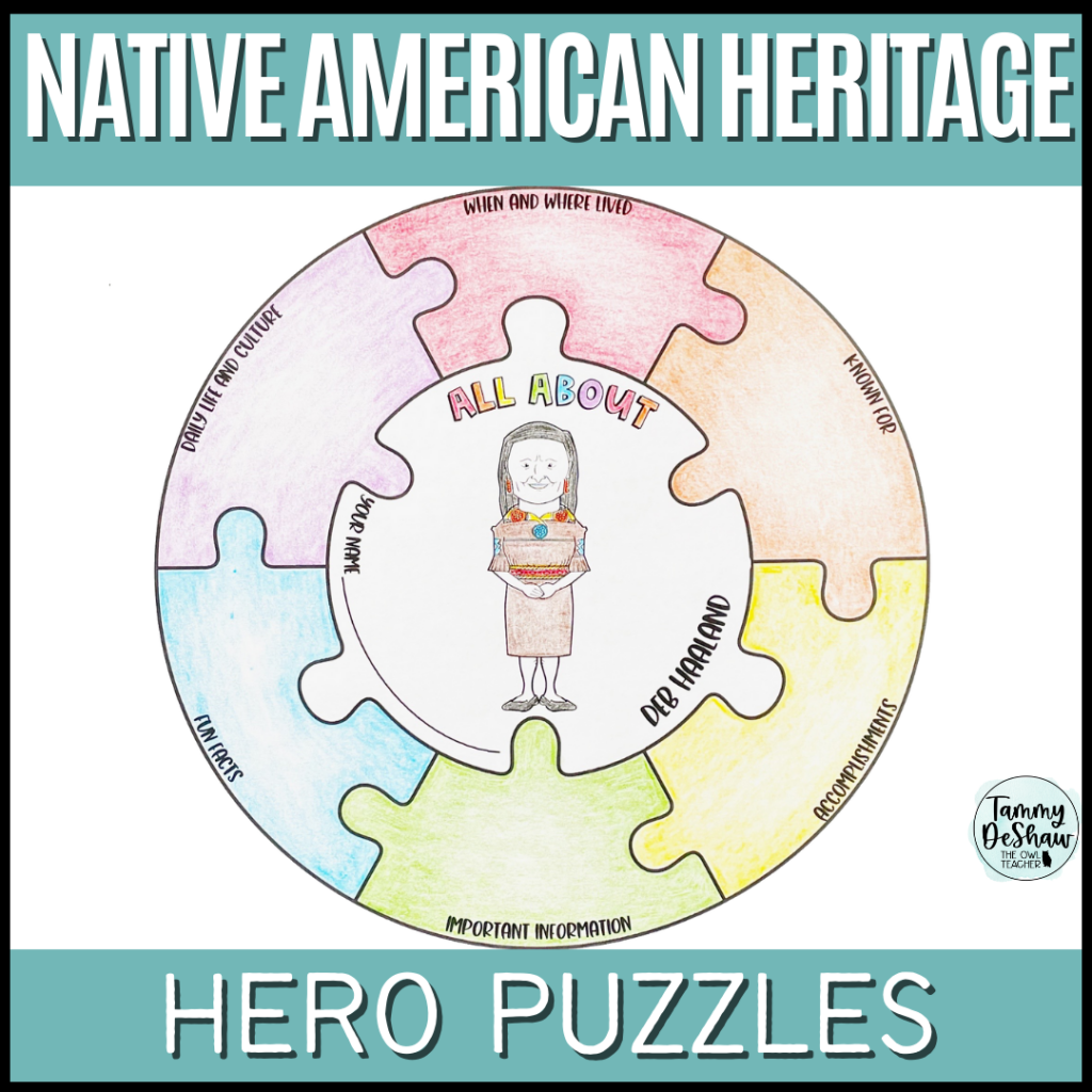 Native American Heritage Month Activity Biography Puzzles | Made By ...
