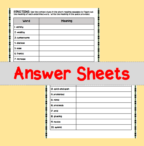Context Clues Task Cards | Made By Teachers