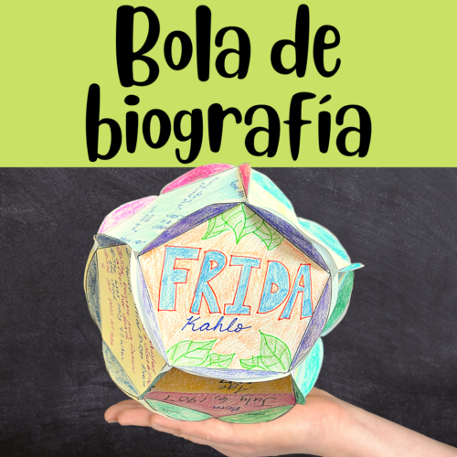 Biography Report / Project 3D Ball Bilingual English & Spanish | Made ...