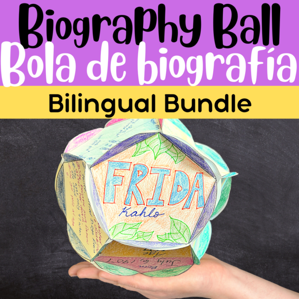 Biography Report / Project 3D Ball Bilingual English & Spanish | Made ...