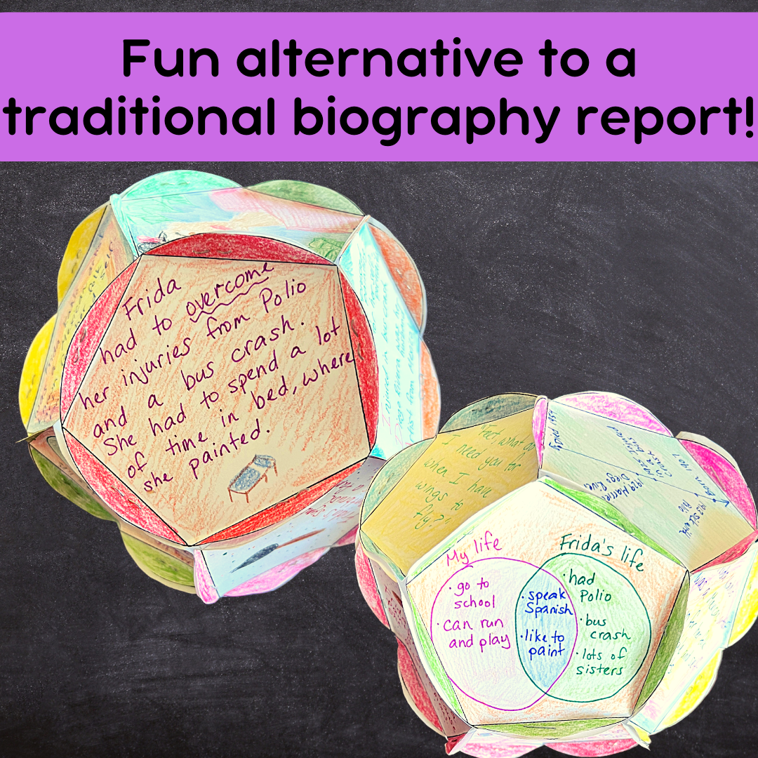 Biography Report / Project 3D Ball Bilingual English & Spanish | Made ...