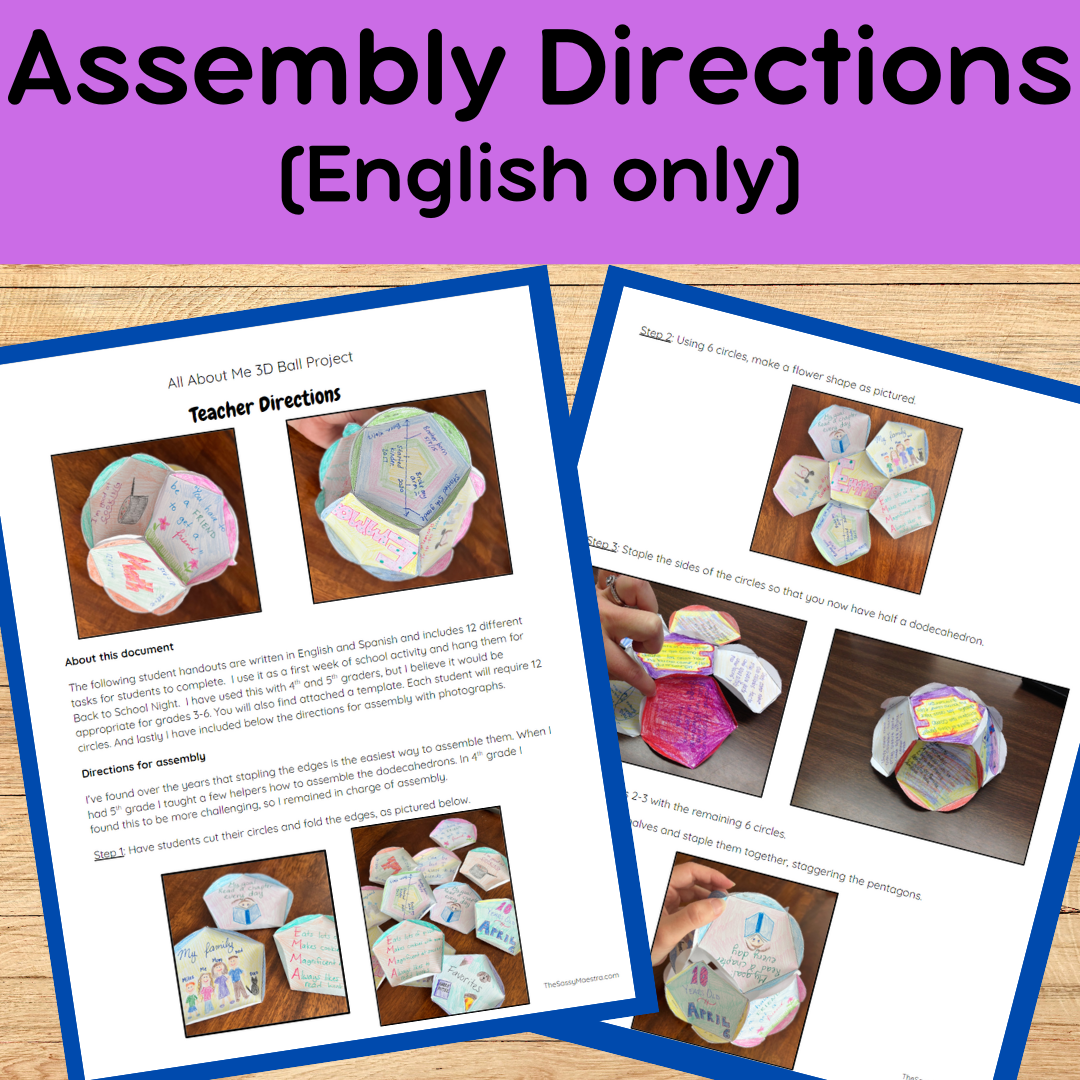 Biography Report / Project 3D Ball Bilingual English & Spanish | Made ...