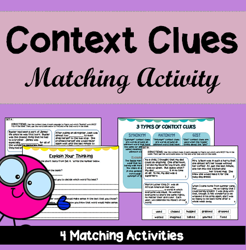 Context Clues Matching Activity | Made By Teachers