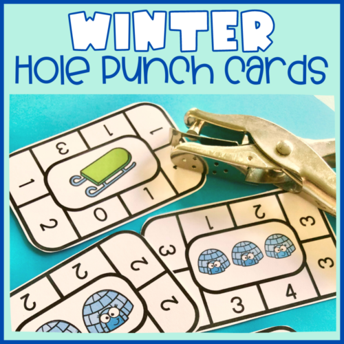 Winter Fine Motor Hole Punch Cards: Alphabet & Counting Practice | Made ...