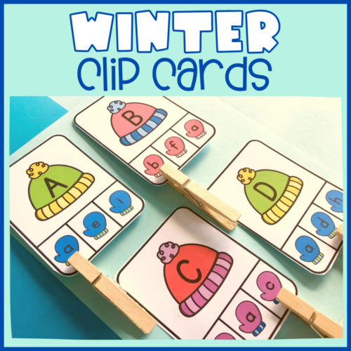Alphabet Clip Cards: Winter Fine Motor Skills Using Clothespins | Made ...