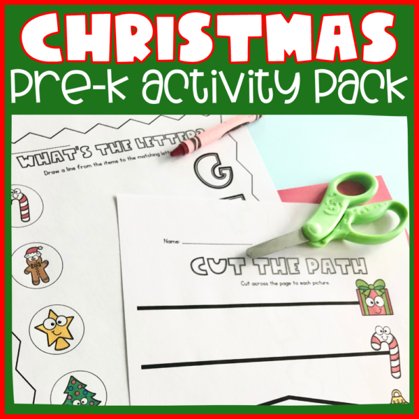 Christmas No Prep Preschool Activity Pack: Print and Go Worksheets ...