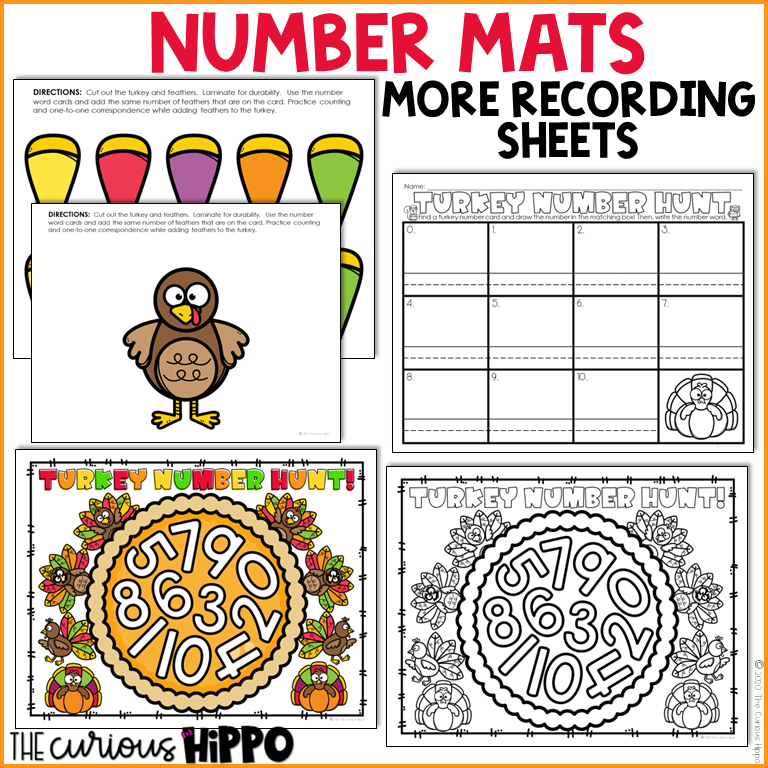 Turkey number hunt preschool | Made By Teachers