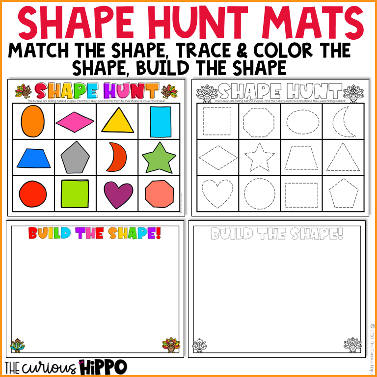 Turkey shape hunt preschool | Made By Teachers