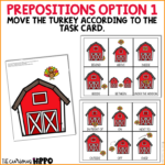 Turkey prepositions hunt preschool | Made By Teachers