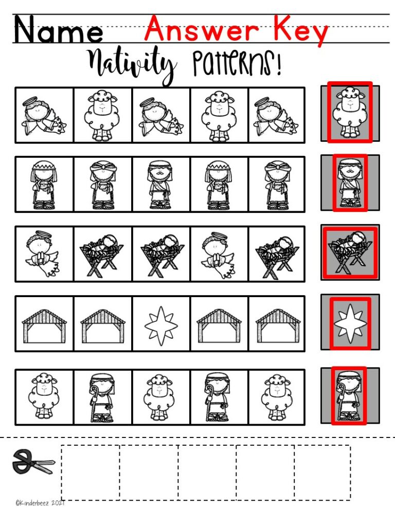 Nativity Kindergarten Pack, Christmas Catholic, Nativity Worksheets ...